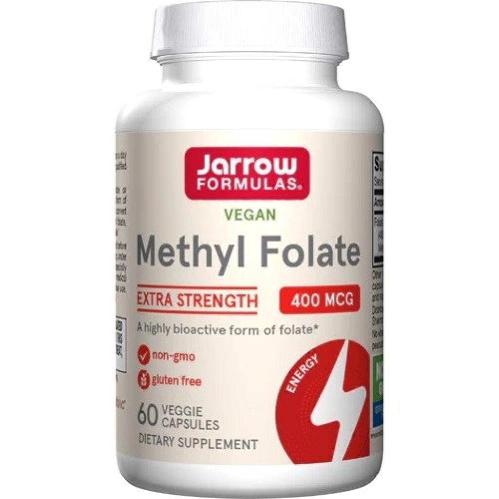 Jarrow Formulas - Methyl Folate, 400 mcg, 60 Veggie Capsules - Eco Supplements Wholesale
